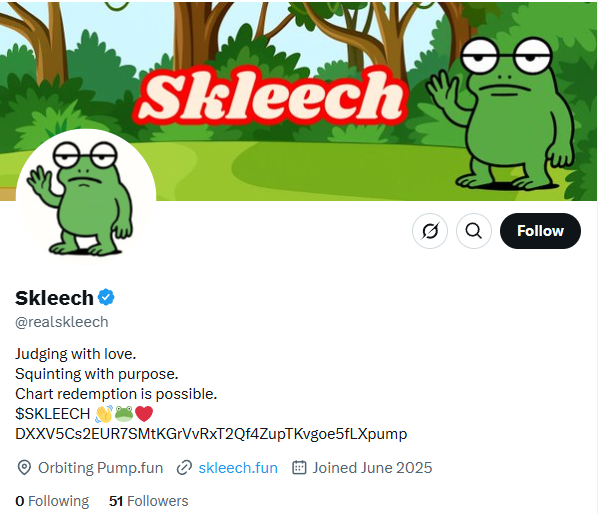$SKLEECH - The Judging Frog Meme Coin